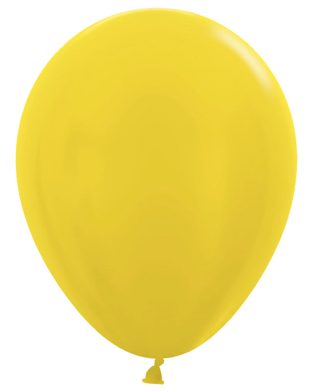 Metallic Yellow Balloons - 12" Latex (25pk) – Party Delights Wondergroup