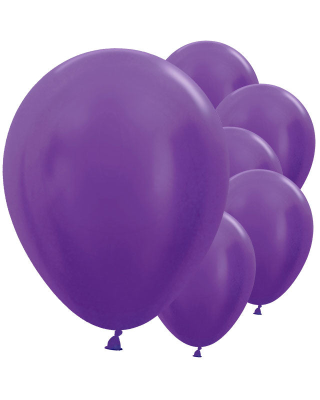 Metallic Violet Balloons - 12" Latex (25pk) – Party Delights Wondergroup