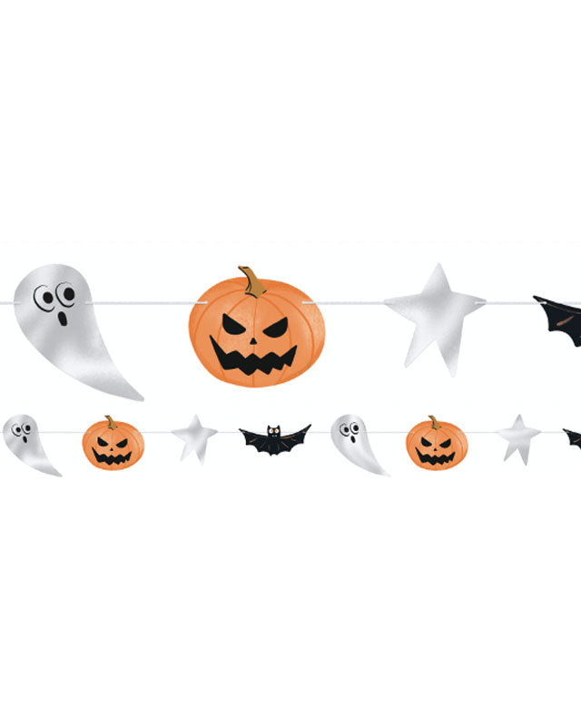 Bats & Boos Foil Garland – Party Delights Wondergroup