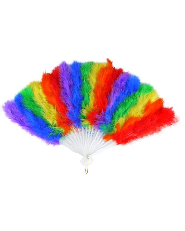 Rainbow Pride Feather Fan – Party Delights Wondergroup