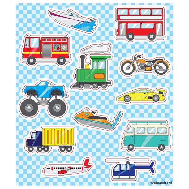 Vehicles Stickers – Party Delights Wondergroup