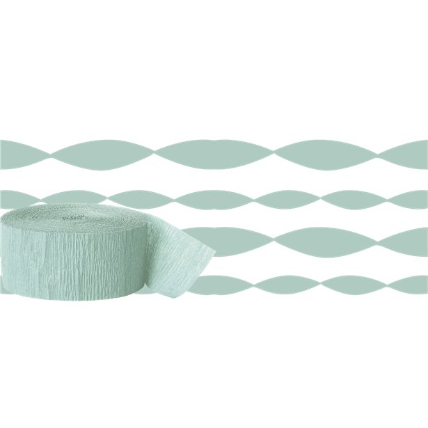 Mint Green Crepe Paper Streamer - 24m – Party Delights Wondergroup