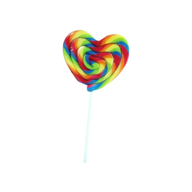 Heart Rainbow Lolly - 60g – Party Delights Wondergroup