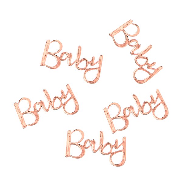 Twinkle Twinkle 'Baby' Rose Gold Table Confetti (14g pack) – Party ...
