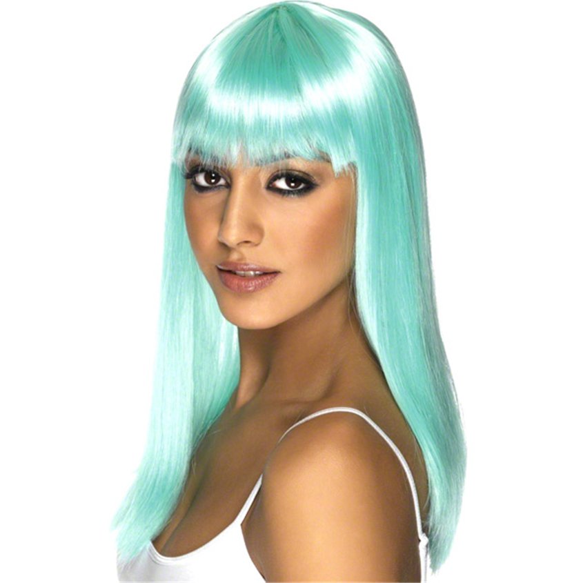 Neon Aqua Glamourama Wig – Party Delights Wondergroup