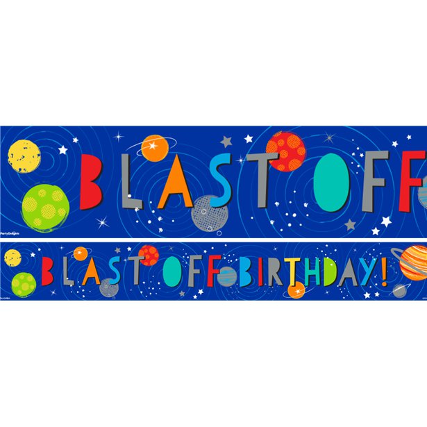 Blast Off Paper Banners - 1m (3pk) – Party Delights Wondergroup