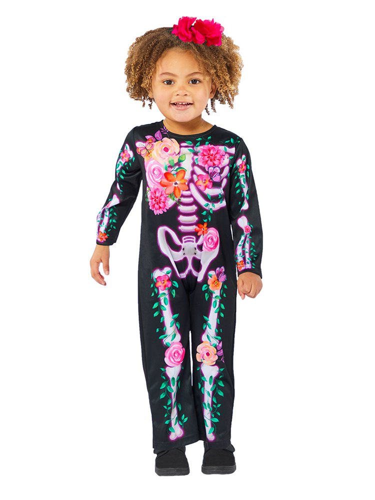 Little Floral Skeleton - Baby and Toddler Costume – Party Delights ...