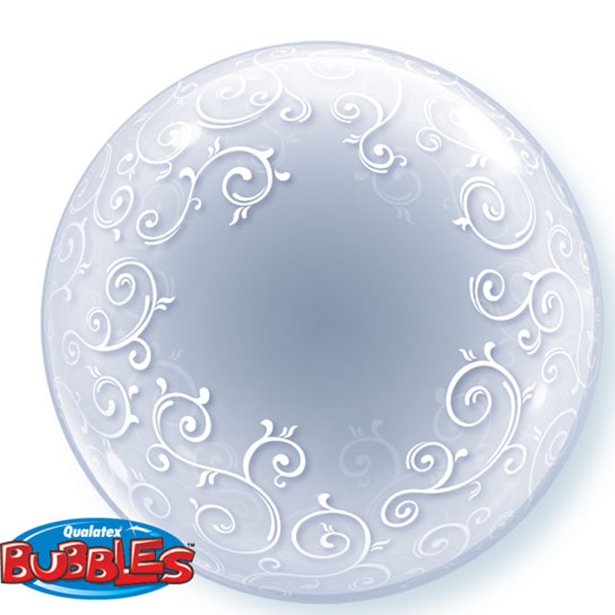 Fancy Filigree Qualatex Deco Bubble Balloon - 24" – Party Delights ...