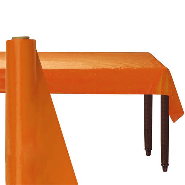 Orange Plastic Banqueting Roll - 30m x 1m – Party Delights Wondergroup