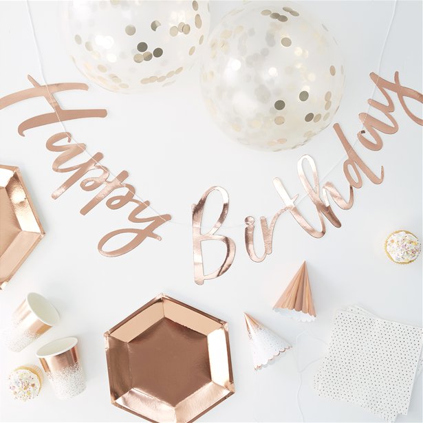 Pick & Mix Rose Gold Party In a Box – Party Delights Wondergroup