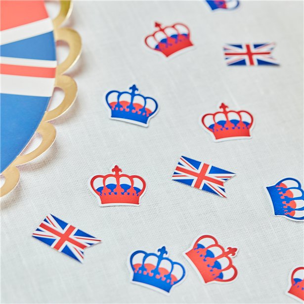Royal Crown & Union Jack Confetti (13g pack) – Party Delights Wondergroup