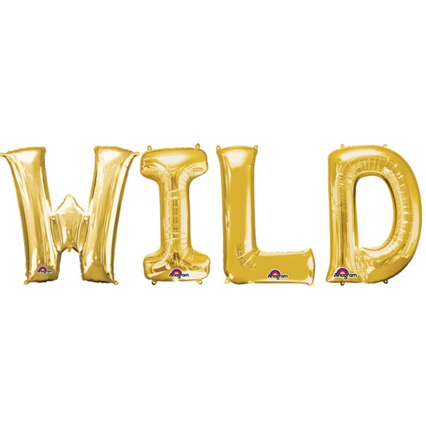 'WILD' Gold Balloon Kit - 16" Foils – Party Delights Wondergroup