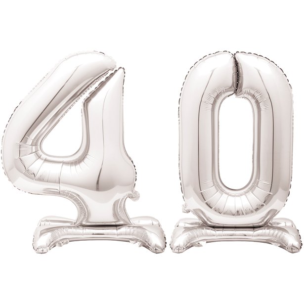 Silver 40 Standing Balloon Kit - 30" Foil – Party Delights Wondergroup