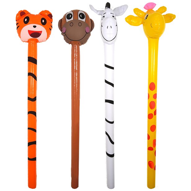 Inflatable Jungle Animal Stick - 118cm – Party Delights Wondergroup