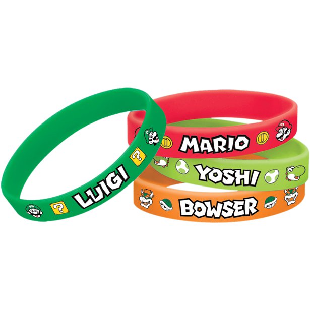 Super Mario Rubber Bracelets (6pk) – Party Delights Wondergroup