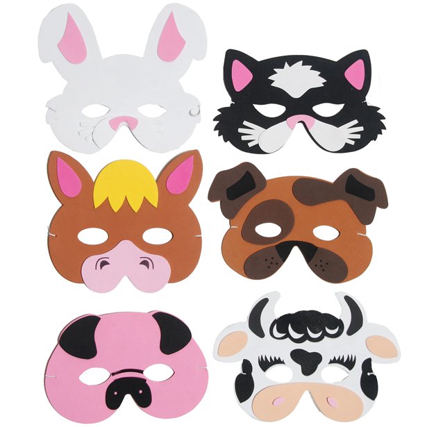 Farm Animal Eva Mask - Assorted – Party Delights Wondergroup