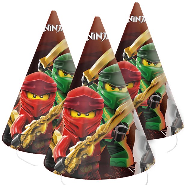 Lego Ninjago Party Hats (6pk) – Party Delights Wondergroup