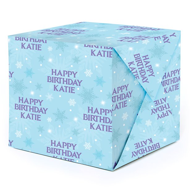 Frozen Style Personalised Wrapping Paper - 62 x 100cm Sheet – Party ...