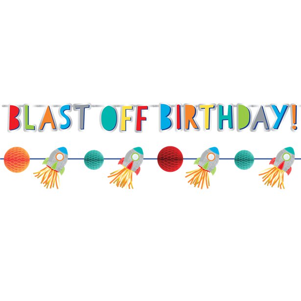 Blast Off Birthday Banner Kit (2pk) – Party Delights Wondergroup