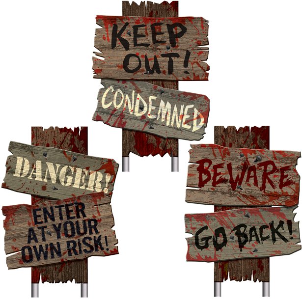Cemetery Path Signs - 30.4cm – Party Delights Wondergroup