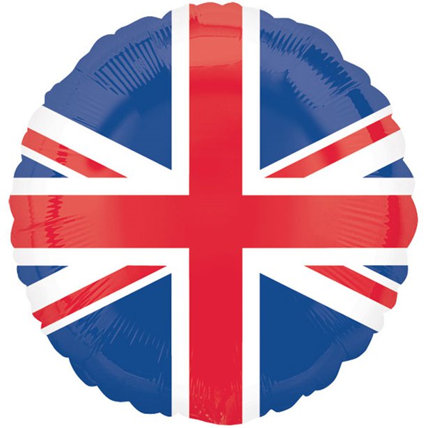 Union Jack Design Round Foil Balloon - 18" – Party Delights Wondergroup