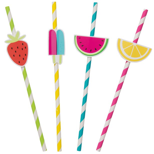 Sweet & Succulent Paper Straws (8pk) – Party Delights Wondergroup