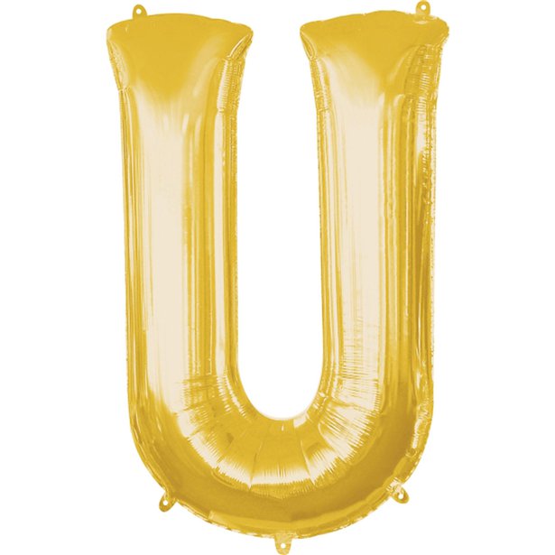 Gold Letter U Balloon - 16" Foil – Party Delights Wondergroup