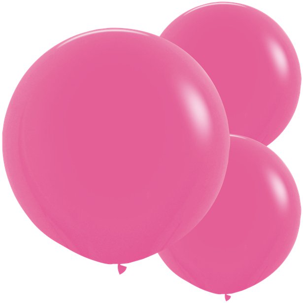 Fuchsia Pink Balloons - 24" Latex (3pk) – Party Delights Wondergroup