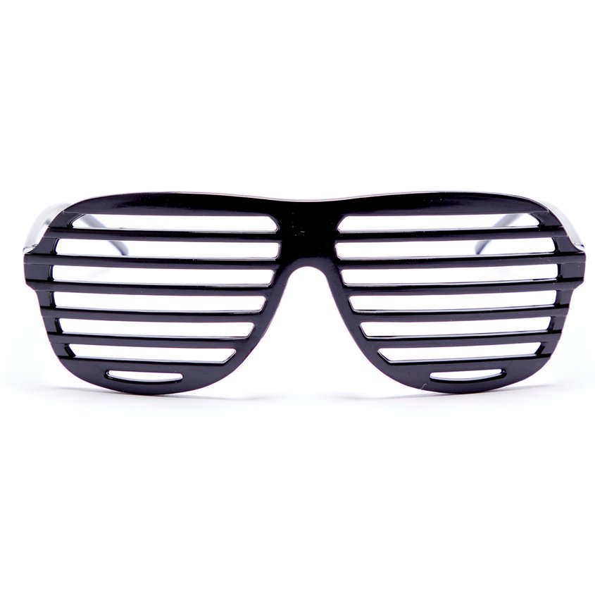 Black Slatted Glasses – Party Delights Wondergroup
