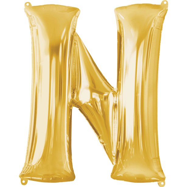 Gold Letter N Balloon - 16" Foil – Party Delights Wondergroup