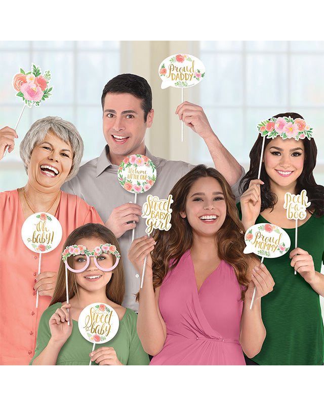 Floral Baby Photo Booth Props – Party Delights Wondergroup