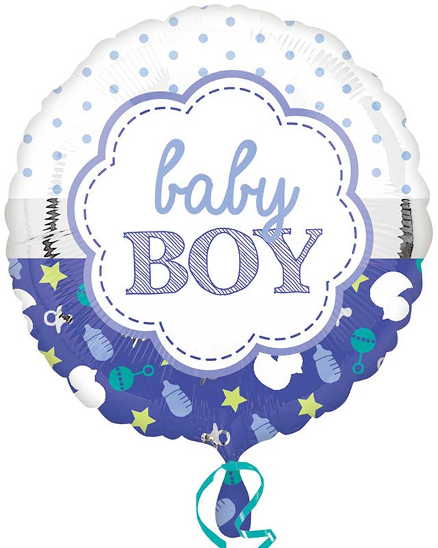 Baby Boy Scallop Balloon - 18" Foil – Party Delights Wondergroup