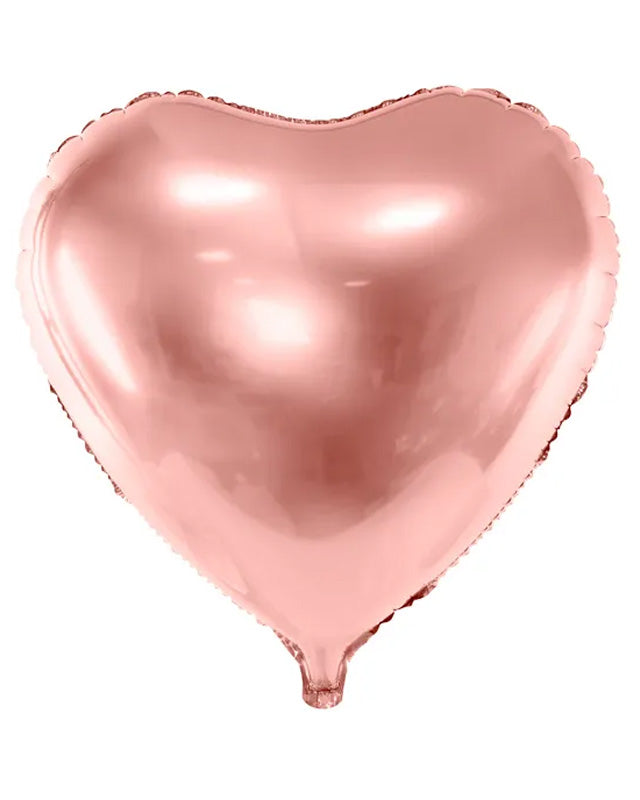 Metallic Rose Gold Heart Balloon - 18" Foil – Party Delights Wondergroup