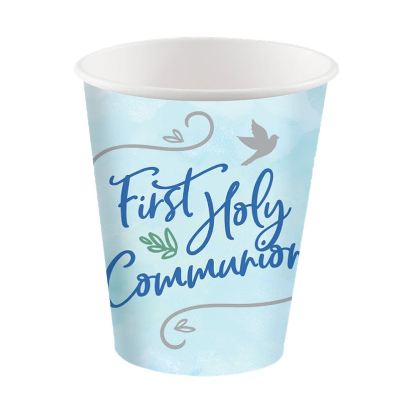 Blue First Communion Paper Cups - 250ml (8pk) – Party Delights Wondergroup