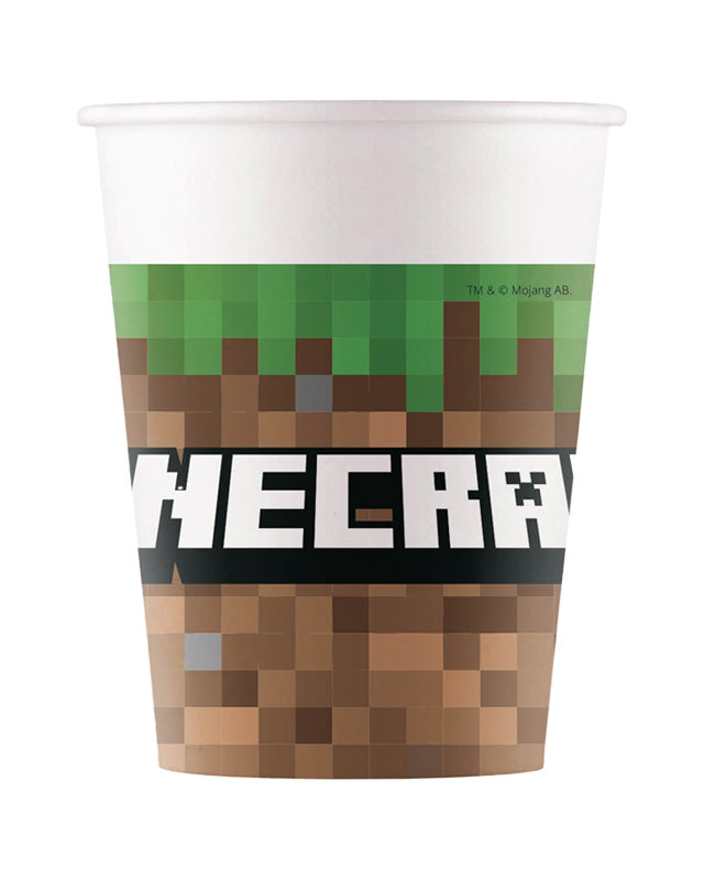 Minecraft Party Paper Cups - 200ml (8pk) – Party Delights Wondergroup