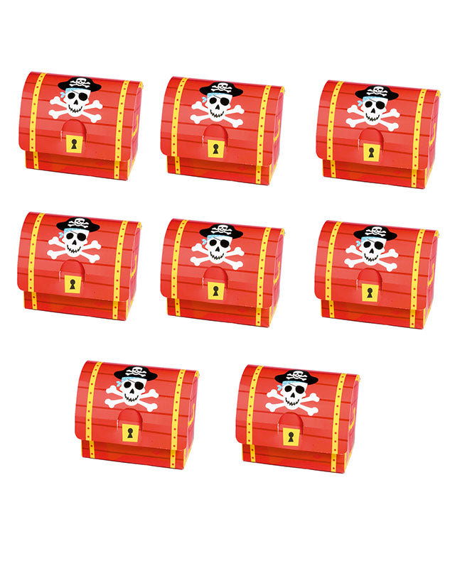 Pirates Treasure Party Boxes - 4.2cm x 6.3cm (8pk) – Party Delights ...