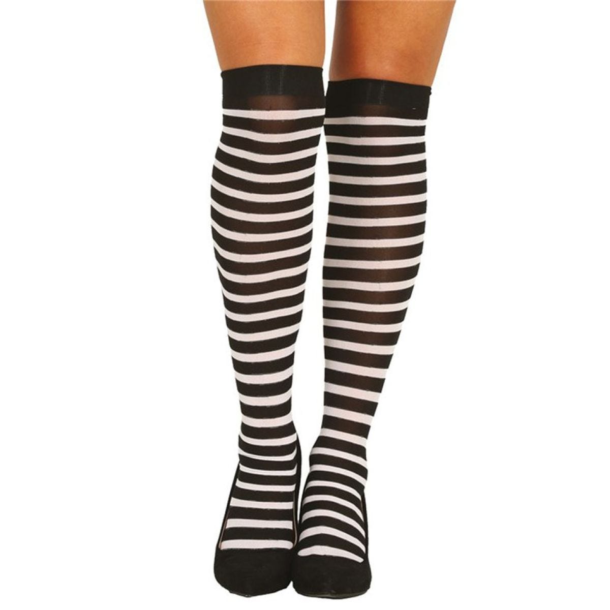 Black And White Striped Stockings Party Delights 4942