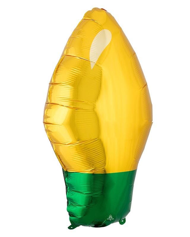 Gold Christmas Light Bulb Balloon Foil Party Delights